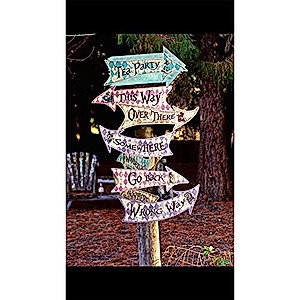 Hille Decor Directional Sign for Alice Arrow Signs Direction Indicator Cardboard Party Decorations