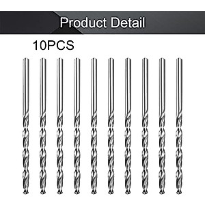 Utoolmart High Speed Steel Straight Shank 2.6mm Diameter Drilling Twist Drill Spiral Drill Bits Set Power Tool 10Pcs