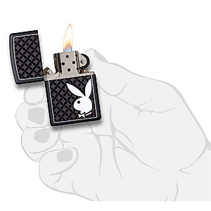 Zippo Playboy black & White Rabbit Pocket Lighter, One Size