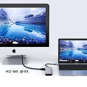 USB C Hub, USB C Ethernet, Gigabit Ethernet 8-in-1,GIGABIT 1000M Rj45,PD 60W Fast Charging,4K HD-MI,3*USB3.0 up to 5Gbps Data Transfer,SD/TF Card Reader, USB C Hub_Flat
