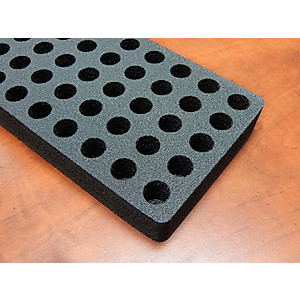 Polar Whale 2 HPLC 4ml Vial Racks Black Foam Storage Rack Organizer Stand Transport Holds 50 Vials Each Fits up to 15mm Diameter Vials