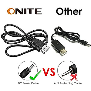 Onite 2pcs of 6.6ft 2m USB to DC 3.5x1.35mm Barrel Jack Power Cable Plugs Power Cord for USB Lights, USB Fans, Cartoon Watches, Radiators, 5V Mini Speakers, USB HUB
