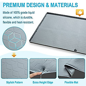 Fashionwu Sink Mat, 34’’ x 22’’, Grey