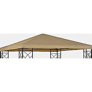 Room Essentials Tivoli Gazebo Replacement Canopy - 9.8ft x 9.8ft Canopy Replacement - Beige