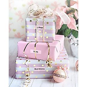 POLONO Thermal Label Maker Tape Adapted P10 Label Maker, Standard Laminated Office Labeling, 15mmx40mm/0.5x1.57inch, 180 Labels/Roll, P10 Thermal Printing Label Paper (Pink)