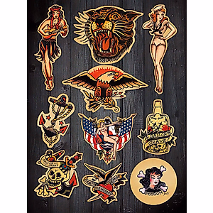 11pcs/Lot Sailor Jerry Sticker for Kids Toy Decal Suitcase Skateboard Wall Car Laptop Bicycle Motorcycle On Notebook Stickers