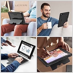 Nillkin iPad 9th Generation (10.2", 2021) Case with Detachable Keyboard, Magic Trackpad, Portrait/Landscape Modes, Rugged Keyboard Case with Camera Cover for iPad 8th/7th Gen, Black