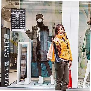 Ciieeo 2pcs business hours sign restaurants opening sign Hour Labels Adhesive Store Hours Signs For Business open sign open closed signage changeable hours sign letter supplies pvc office