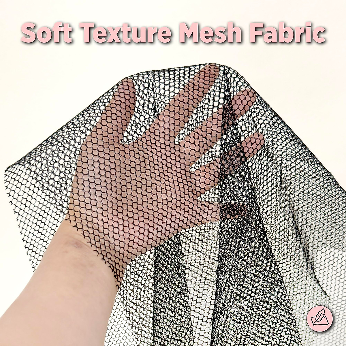 Donna Deluxe Weaving Net 17.5" X 26" Black Weaving Net for Crochet Hairstyles Womens Crochet Cap Womens Weaving Net for Hair Black Wig Cap for Hair