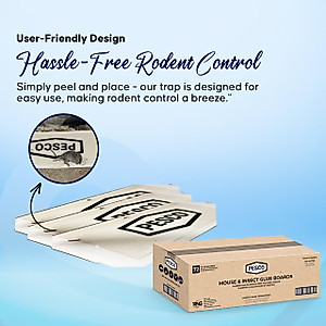 PESCO™ Glue Traps for Mice - Sticky Traps for Mice Rats & Insects - Adhesive Pet Safe Pest Control- (Unscented) Pack of 72