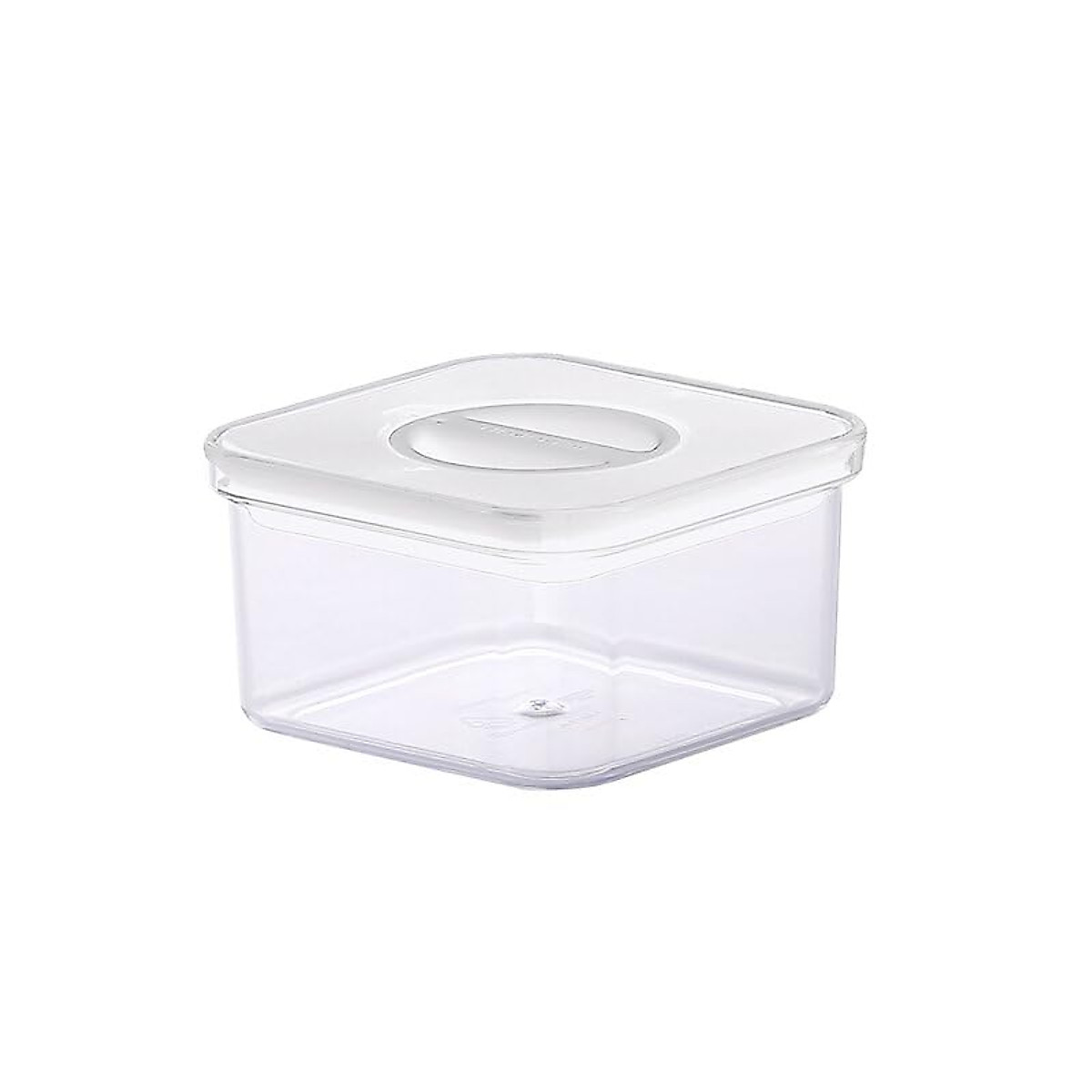 Neoflam Airtight Smart Seal Food Storage Container (Set of 3) | Crystal Clear Body | Modular, Stackable, Nestable Design (0.6L. Square)