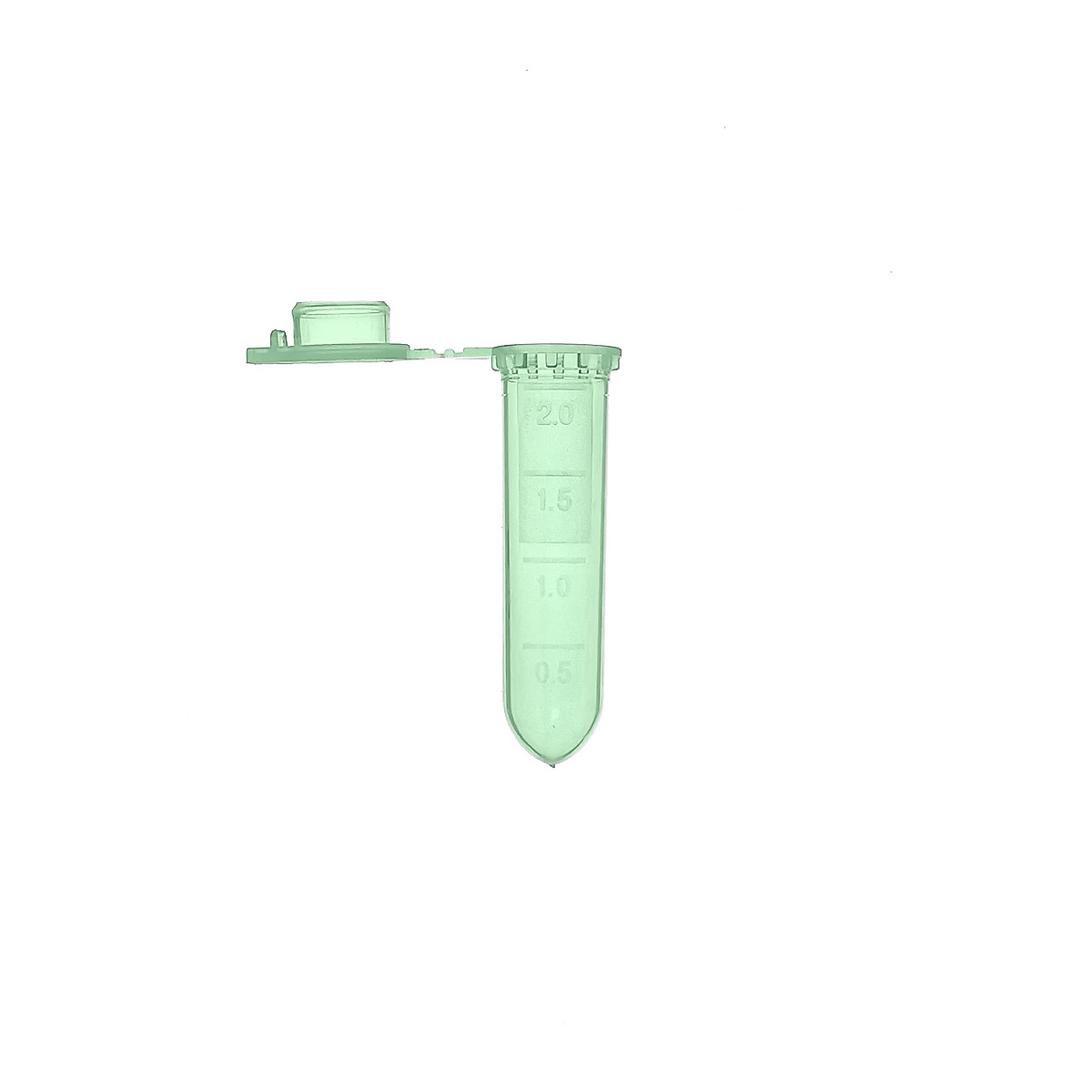 MUHWA 2ml Microcentrifuge Tubes, 500pcs Graduated Micro Test Tubes with Snap Cap, Rounded Microtube Sample Vial for Laboratory (Green)