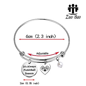 Zuo Bao Pickleball Lover Gift Pickleball Player Bracelet It's Always Pickleball Season Jewelry Gift For Pickleball Coach (It's Always Pickleball Season)