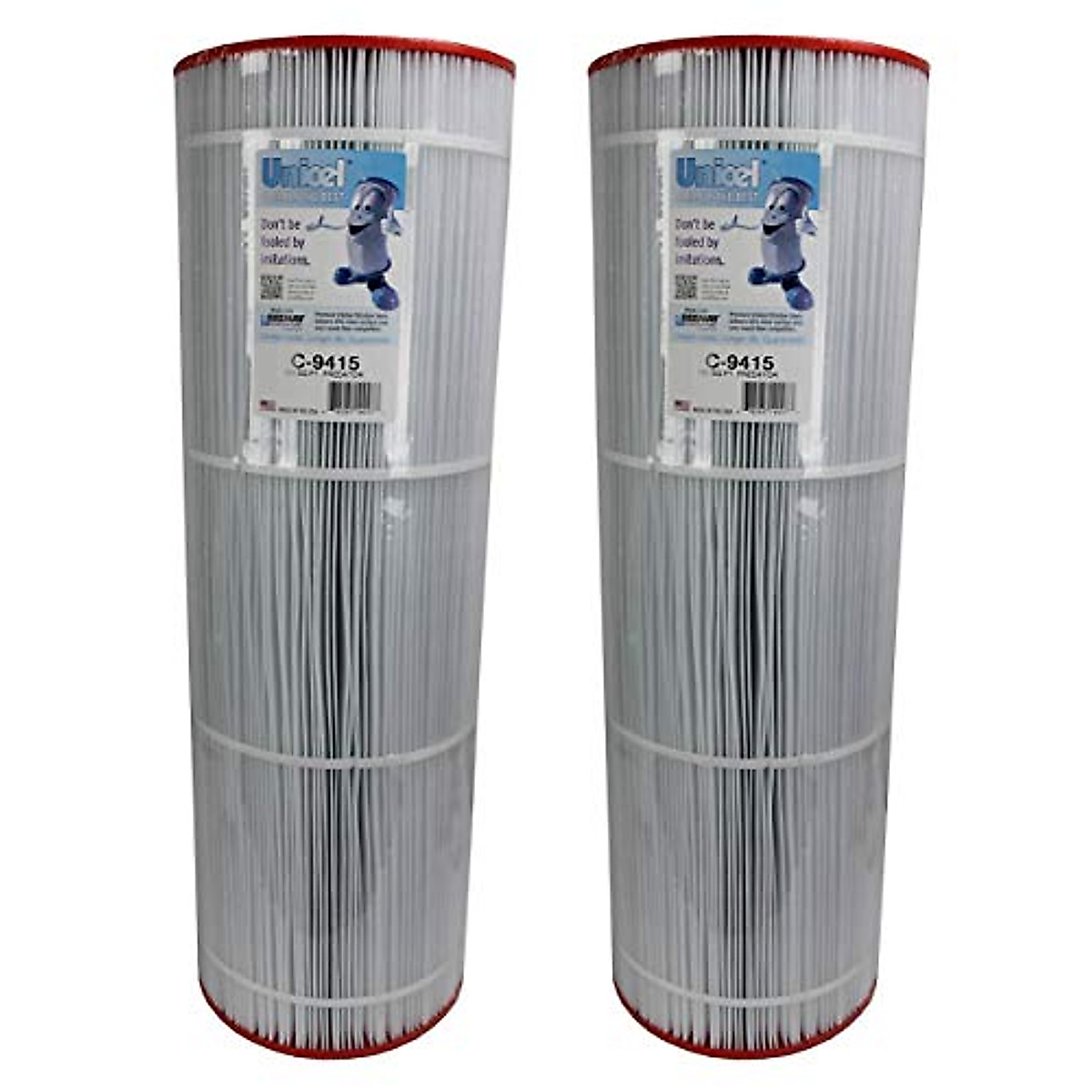 Unicel C-9415 Swimming Pool 150 Sq. Ft. Filter Cartridges Replacement for Filbur FC-0687 and Pleatco PAP150-4 (2 Pack)