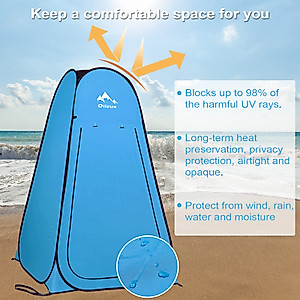 Oileus Pop Up Privacy Tent Portable Shower Tent Beach Changing Room Privacy Tent Camp Toilet Instant Privacy Shelters - Camping Beach Hiking Fishing Blue