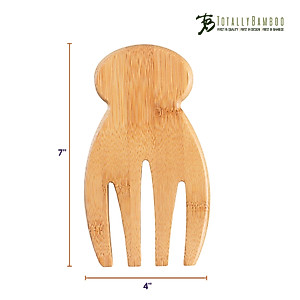 Totally Bamboo 2 Piece Natural Bamboo Salad Hands