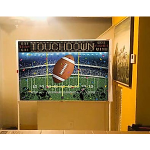 BINQOO 8x6ft Football Backdrop Photography Rugby Sports Party Background American Football Field Photo Booth Banner Boy Kids Party Decoration Supplies