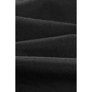 JMIERR Mens Summer Casual Stylish Short Sleeve Button-Up Shirts Cotton Linen Solid Color Business Dress Shirts Beach T Shirt, 2XL, Black