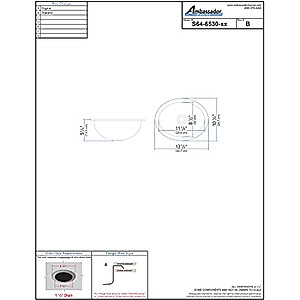 Ambassador Marine Oval Stainless Steel Round Bottom Ultra Mirror Polished Finish Sink, 13 1/4-Inch Long x 10 1/2-Inch Wide x 5 1/4-Inch Deep