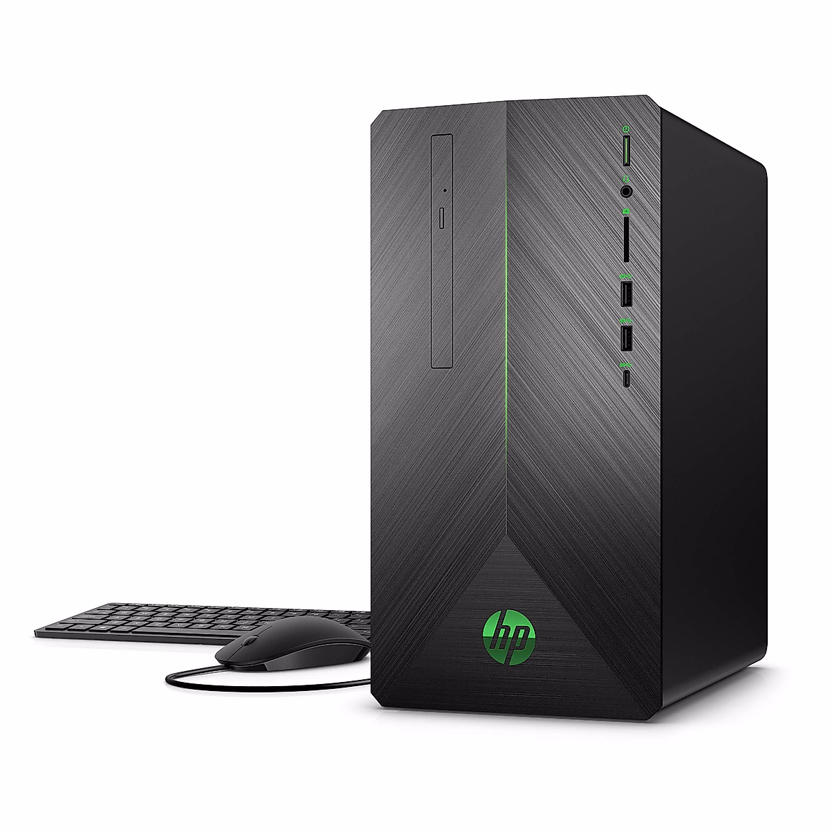 HP Pavilion Gaming PC Desktop Computer, AMD Ryzen 5 2400G, AMD Radeon RX 580, 8GB RAM, 1TB hard drive, Windows 10 (690-0020, Black)