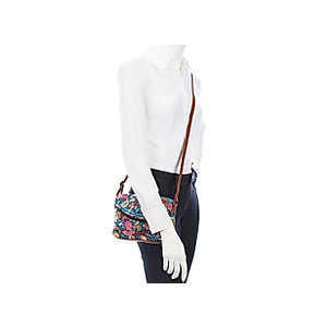 Sakroots Pacific Mini Crossbody (Grey Treehouse)