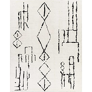 Hauteloom Maguyam Living Room, Bedroom Machine Washable Area Rug - Black, Gray - 9'3" x 12'