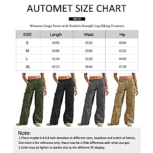 AUTOMET Women Casual Pants Baggy Cargo Pants Low Waist Jeans y2k Parachute Pants 90s Aesthetic Clothes Wide Leg Trousers Gothic Utility Track Pants Brown
