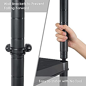 GLOBALWAY Julimoon 5-Tier Storage Shelf, Free Standing Storage Rack, Easy to Assemble, Multi-Use Storage Shelving Unit for Home/Office/Dormitory/Garage (28" L X 15" W X 67" H)