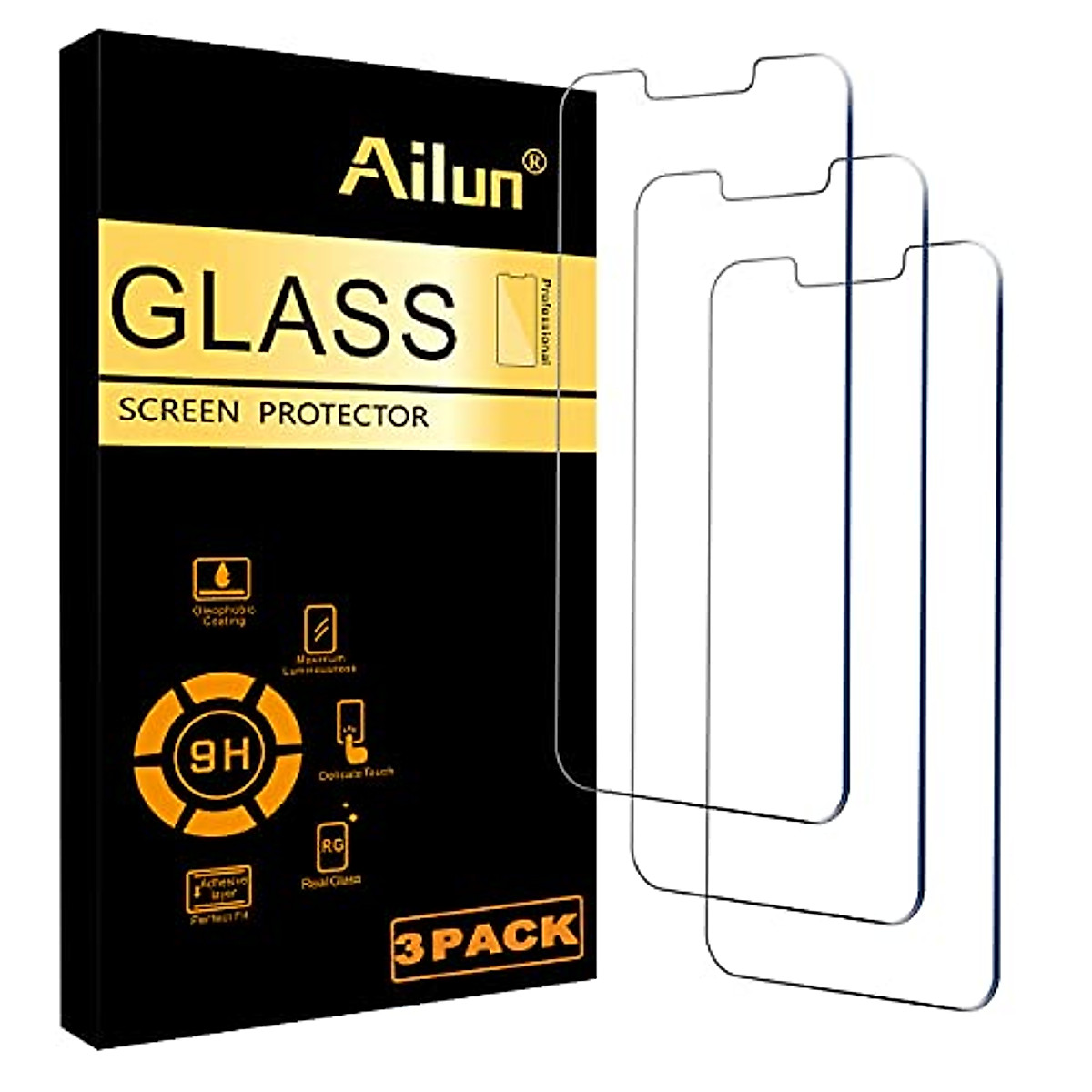 Ailun Glass Screen Protector for iPhone 14 Plus/iPhone 13 Pro Max [6.7 Inch Display], 3 Pack Case Friendly Tempered Glass