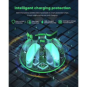 Rechargeable Battery Pack for Xbox Controller,4x2600mAh Batteries with Charger,Rechargeable Batteries Charger Station Compatible with Xbox Series X|S/Xbox One/Xbox One S/X/Elite Controller (4x2600mAh)