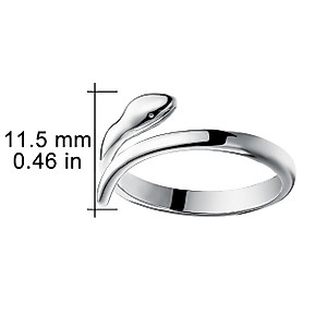 Jewever S925 Sterling Silver Original Snake Manual Lovers Open Ring Women Birthday Gift Jewelry