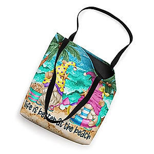 Unique Summer Gnomes For Women Life Is Better At The Beach Tote Bag