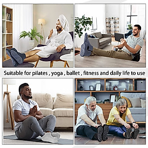 Didaey 18 Pairs Non Slip Socks for Man Woman Athletic Anti Skid Hospital Socks Bulk Socks Low Cut No Show Sock for Pilates(9 x 3 Inches,Dark Color)