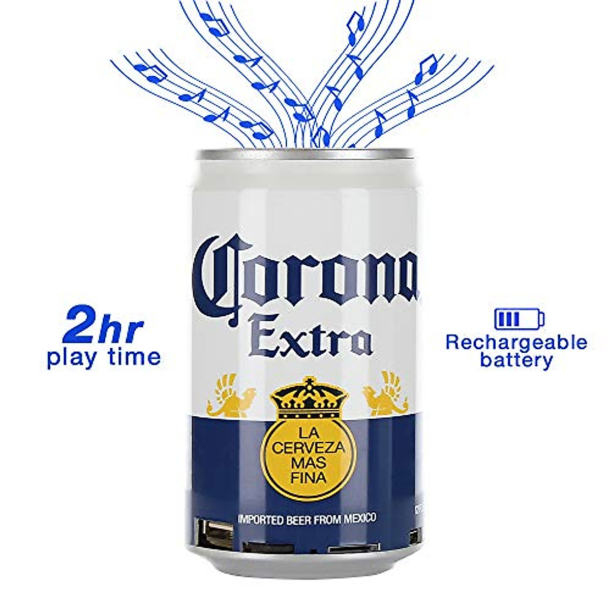 Corona Can Beer Bluetooth Can Shaped Speaker Bluetooth Bottle Speaker Portable Wireless Speaker Portable Travel Stereo Speaker for Outdoor and Indoor Activities