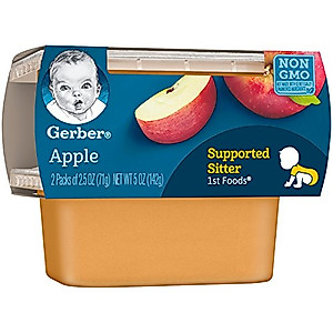 Gerber 1st Foods Apples, 2 oz Tubs, 2 Count (Pack of 8)