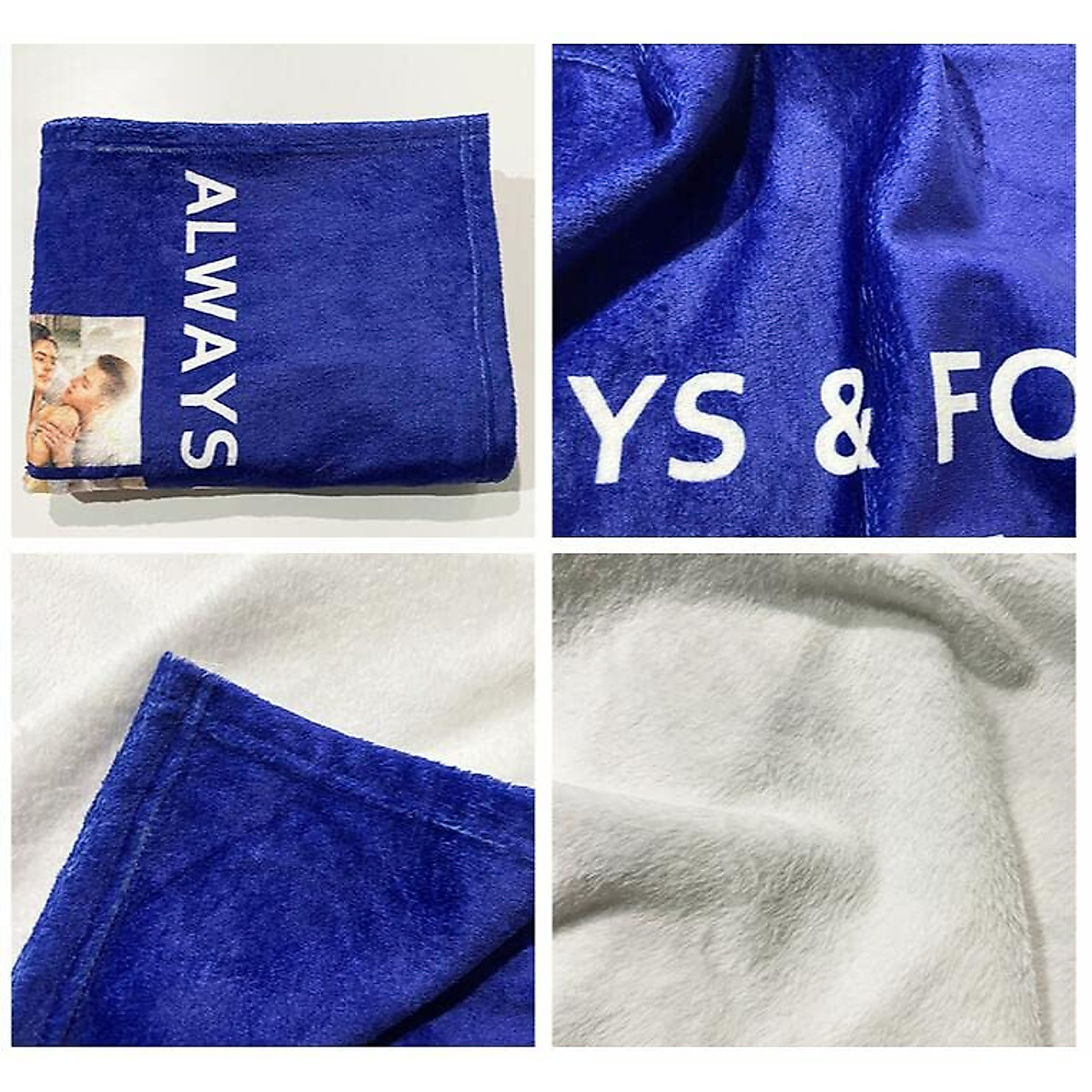 YFgohighhh Customized Throw Blanket Cozy Fleece Graduation Blanket, Black 4 for Family and Friends on Christmas Wedding, Valentines-60 x80