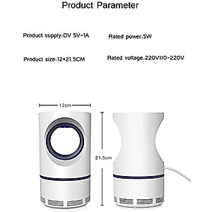 Sutify Mosquito Killer Lamp,USB Mosquito Lamp, Bug Mosquito Trap,LED Night Light for Home Bedroom Office(White)
