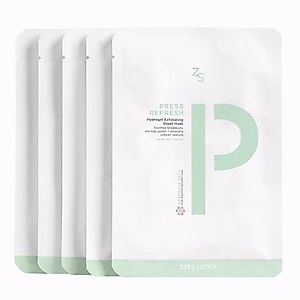 ZitSticka Sheet Masks for Face Skincare- Exfoliating & Hydrating Sheet Mask for Dry & Sensitive Skin - Soothe Breakouts & Acne-Prone Skin - Beauty Facial Skin Care for Woman (Press Fresh 5 Sheets)