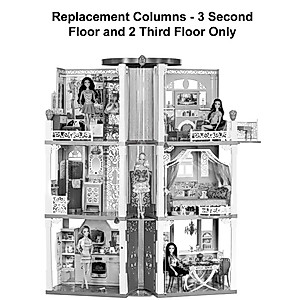 Replacement Parts for Barbie Dreamhouse - Barbie Doll Dream House Dollhouse X7949 ~ Column Bag B ~ Includes 5 Columns, 3 Second Floor and 2 Third Floor