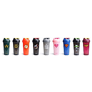 Smartshake Lite Justice League Protein Shaker Bottle 800ml – DC Comics Wonder Woman Water Bottle, Leakproof BPA Free Gym Shaker Bottle for Protein Shakes And Protein Powder, Wonder Woman