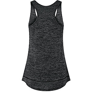 Cestyle Women's Round Neck Yoga Tops Workout Running Shirts Activewear