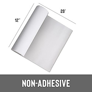 Con-Tact Brand Grip Prints Non-Adhesive Non-Slip Counter Top, Drawer/Shelf Liner, 12" x 20', White