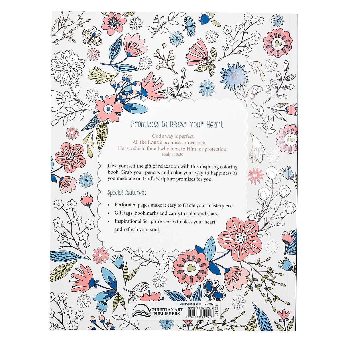 Promises to Bless Your Heart Inspirational Coloring Book for Adults and Teens with Scripture