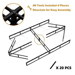 THEOCORATE King Box Spring and Cover Set, 7 Inch High High Profile Metal BoxSpring, Heavy Duty Mattress Foundation, Easy Clean Cover, Quiet, Non-Slip, Simple Assembly