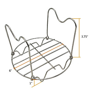 Steamer Rack Trivet with Handles for Instant Pot Duo Mini/Lux Mini/Ultra 3 Qt/Duo Plus 3 Qt and Other Electric Pressure Cookers 3 Qt 5 Qt