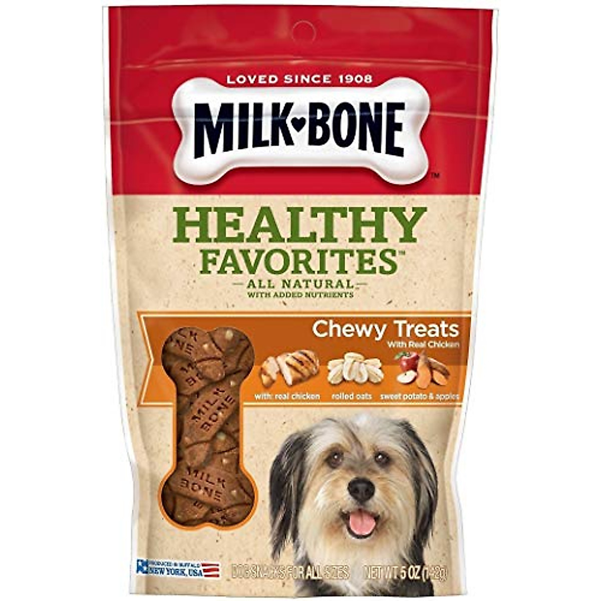 Milk-Bone Healthy Favorites Chewy Dog Treats, Real Chicken, 5 Ounces