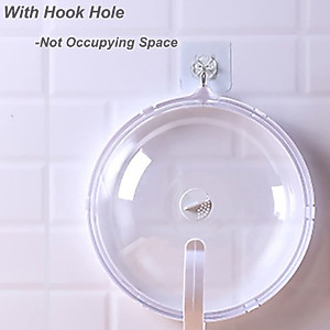 Vishui Thickened Microwave Splatter Cover for Food, Transparent Polycarbonate Upgrade Microwave Lid with Handle, Adjustable Vents Microwave Splatter Guard Cover, BPA-Free