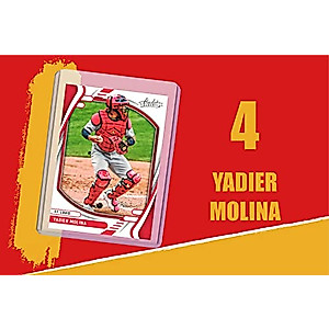 Yadier Molina Baseball Cards (5) Assorted St. Louis Cardinals Trading Card and Wristbands Gift Bundle