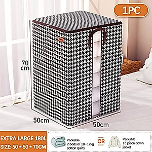 3 PCS Large Capacity Clothes Storage Bag Organizer Clothes Storage Bag Wardrobe Sorting Storage Box 180L/140L/100L