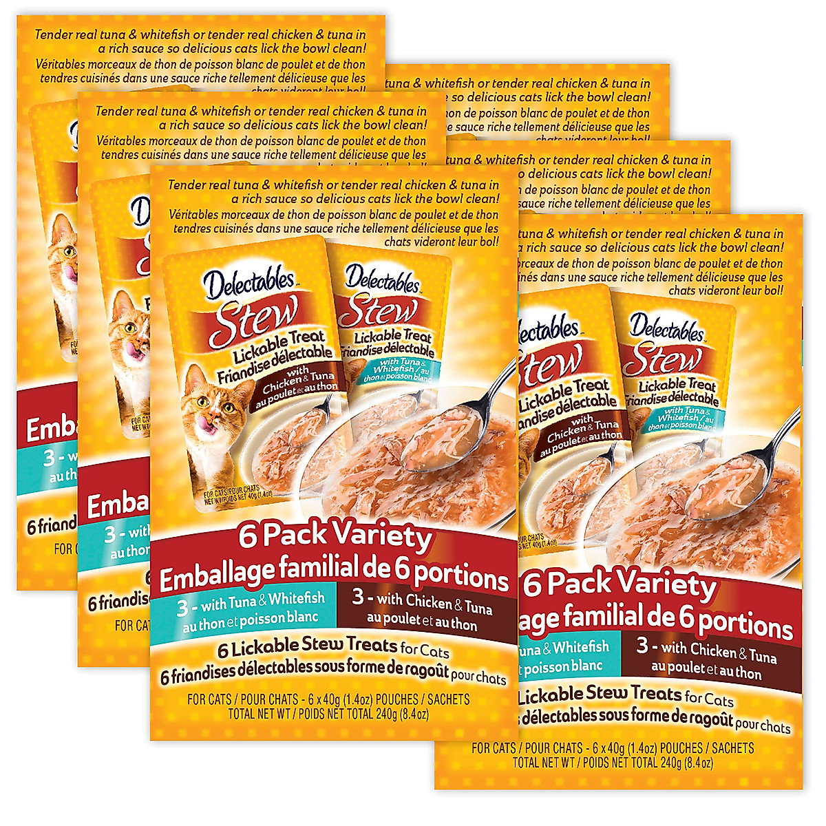 Hartz Delectables Stew Lickable Wet Cat Treats Variety Pack, 36 Count